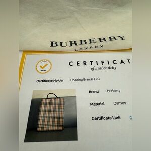 Burberry | Bags | Burberry London Vintage Nova Check Tote Wcertificate ...